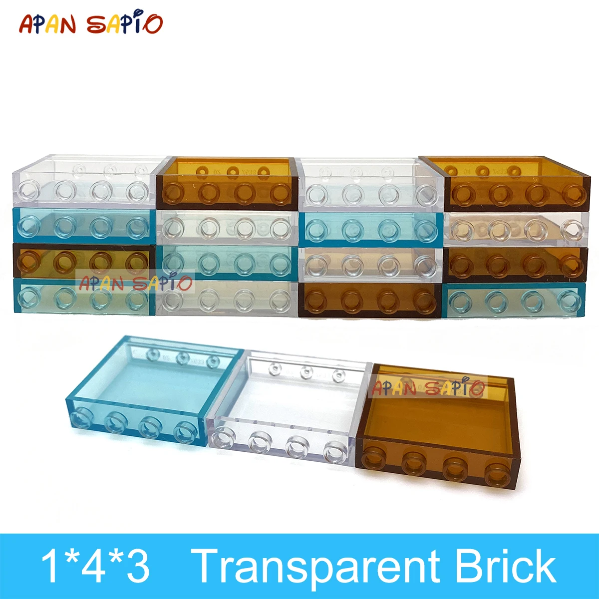 10-20pcs-DIY-Building-Blocks-1x4x3-Transparent-Plate-Bricks-Educational ...