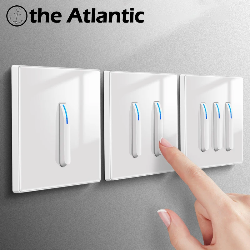 Light Switch LED Indicator EU FR Power Socket Wall Outlet Piano Key ...