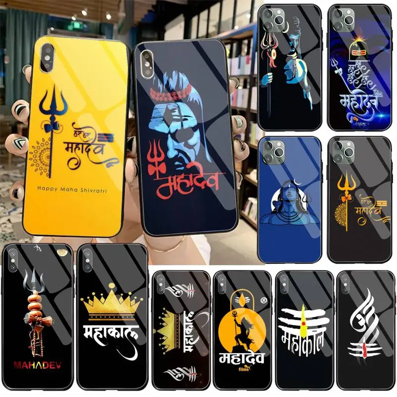 Hinduism Lord Shiva Mahakal Cover Soft Shell Phone Case Tempered Glass ...
