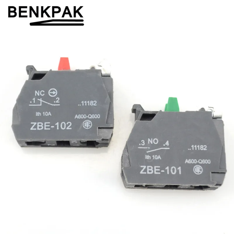 10pcs XB4 Push Button Switch Contact Block normally open NO normally ...