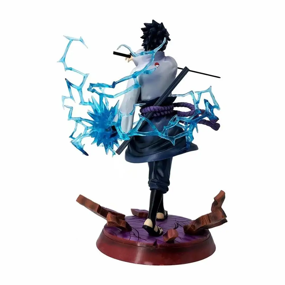 NEW 28.5cm Anime Naruto plover Uchiha Sasuke Statue PVC Action Figure ...