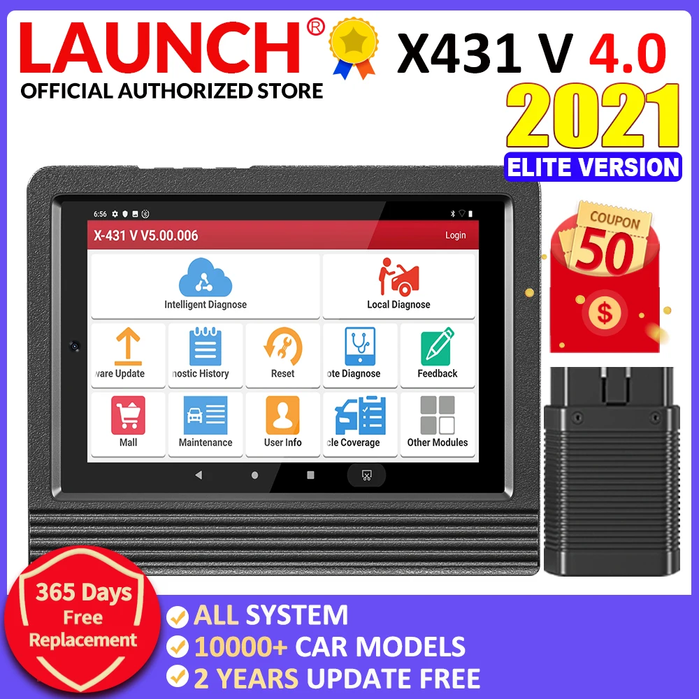 Launch X431 V 4.0 Car Diagnostic Tools Full System X-431 V Pro With 30 ...