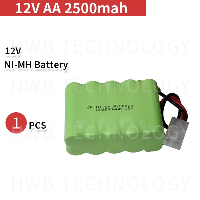 1X 12V AA 2500mAh NI MH battery pack Rechargeable batteries Free ...