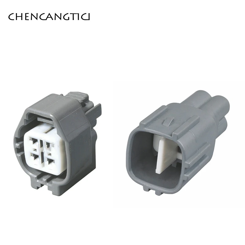 2 Sets 4 Pin Waterproof Oxygen Sensor Connector Bulkhead Male Female ...