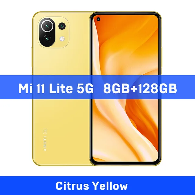 Global Version Mi 11 Lite 5G smartphone Snapdragon 780G Octa Core 8GB RAM 128GB ROM 6.55”FHD ...