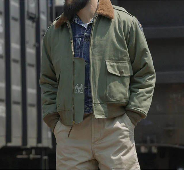WWII 1943 USAAF Type B-10 Flight Bomber Jacket Olive L