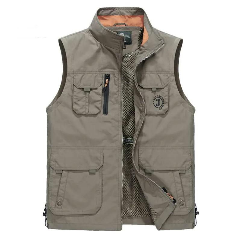 Summer Autumn Vest Men Big Size L-6xl Casual Thin Mesh Tactical Vest ...