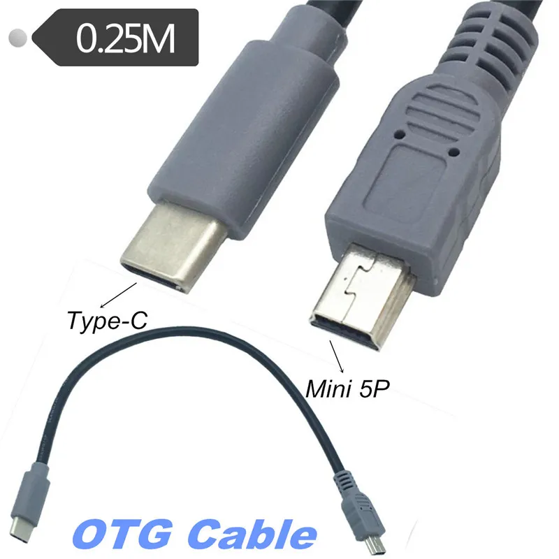 USB 3.1 Ana Bilgisayar OTG Tip C Erkek mini USB Tip B Erkek Adaptör ...