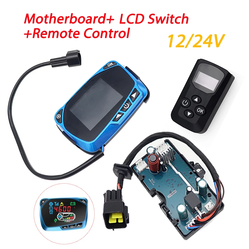 12v / 24v Diesels Air Heater Lcd Monitor Switch + Remote Control ...