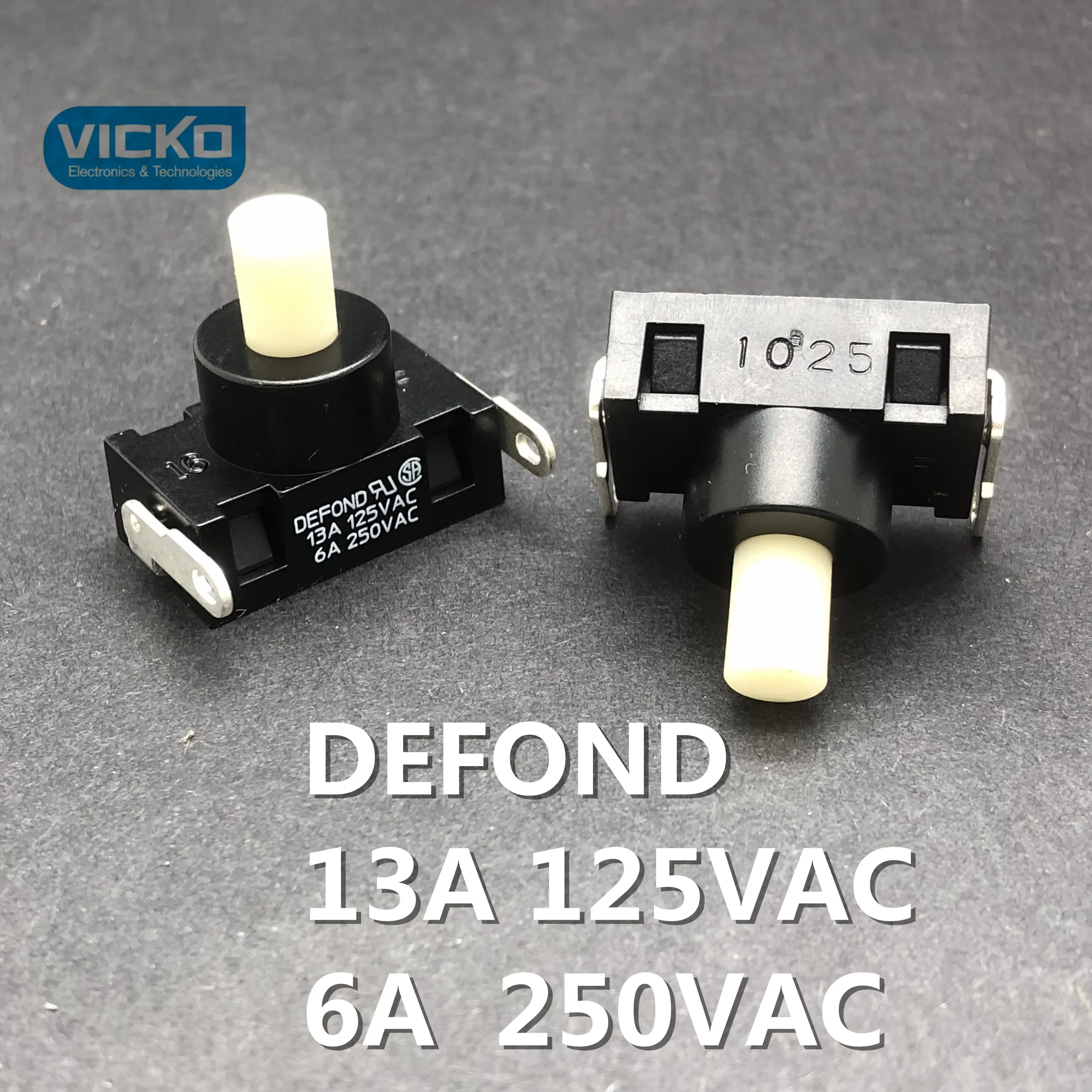 Power-Switch-Import-DEFOND-13A-125VAC-6A-250VAC-2-foot-2pin-2-feet ...