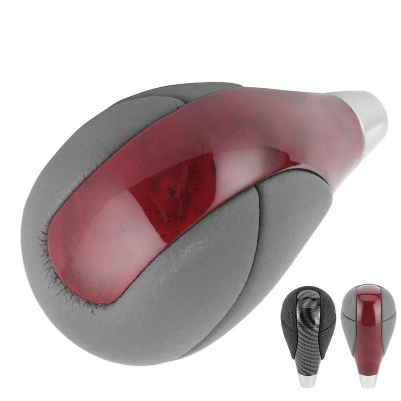 Artificial Leather Gear Shift Knob Ergonomic Shifter Replacement Fit ...