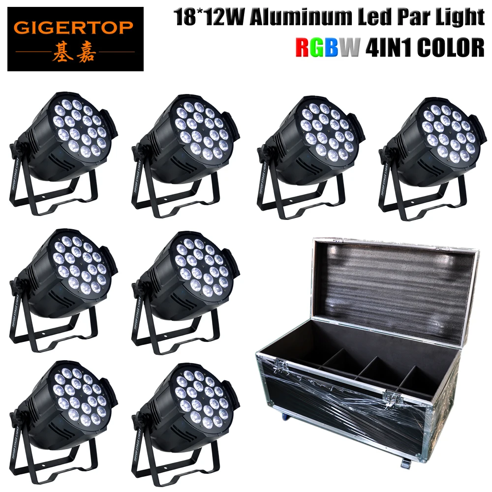 8in1 Flightcase Pack 18x12w Rgbw Led Par Light 4/8 Channels 220w Led ...