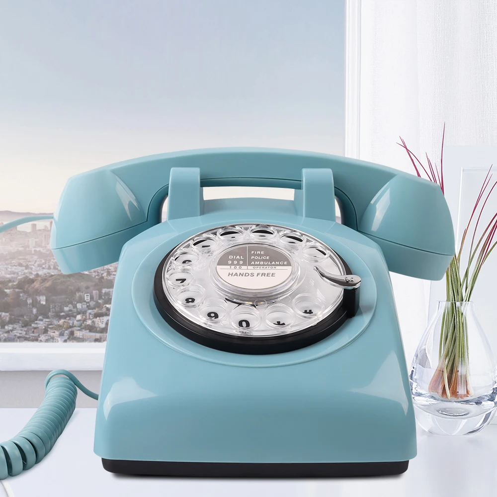 Revolve-Dial-Vintage-Pink-Yellow-Black-Blue-Landline-Telephone-Plastic ...