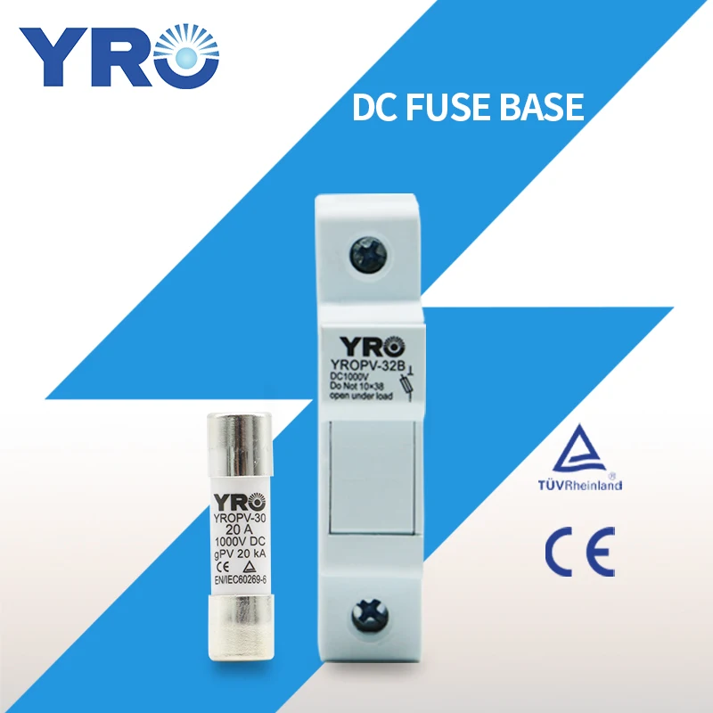 Dc 1p 1000v Pv Solar Fuse Fusible 10x38mm Gpv With Fuse Holder For ...