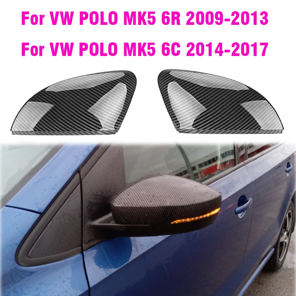 For-VW-POLO-MK5-6R-6C-2014-2017-Car-New-Side-Wing-Mirror-Cover-Caps ...