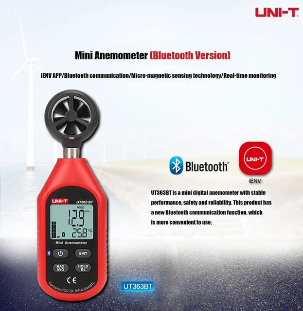 Wind Speed Anemometer MZZYG Mini Handheld Anemometer With Bluetooth ...