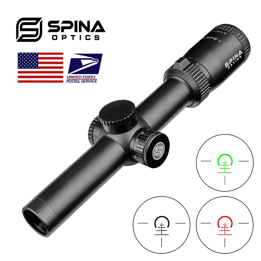 Spina Optics 1 8x24 Long Eye Relief Rifle Scope 1/2 MOA Turret ...