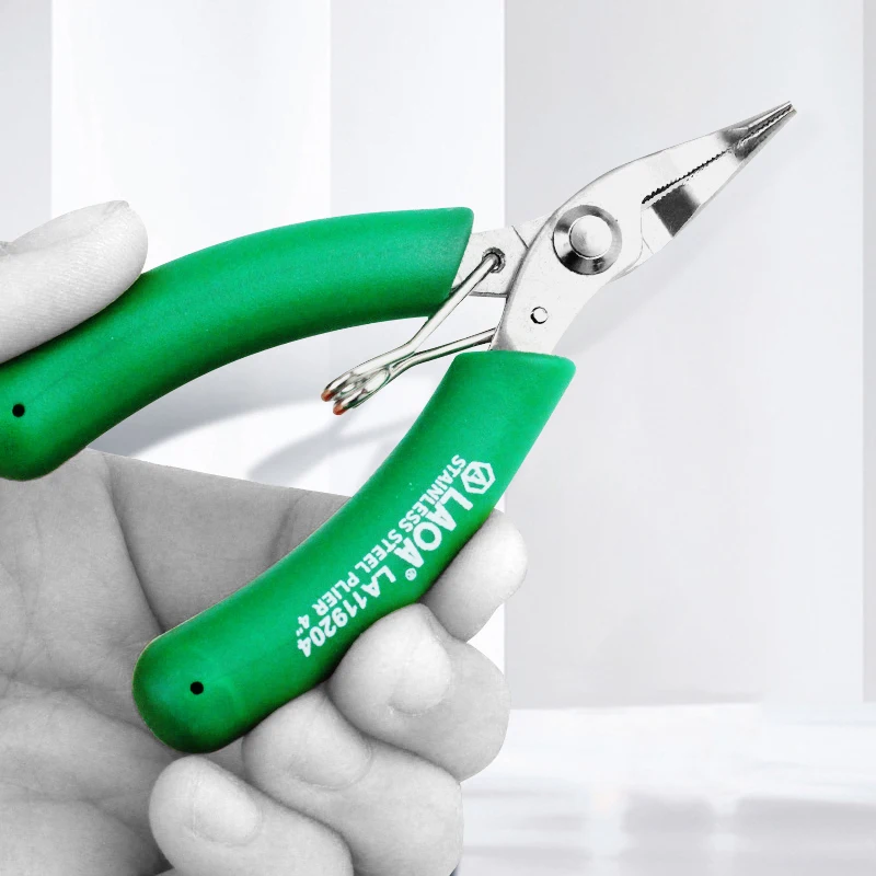 LAOA Mini Diagonal Pliers 3.5 Inch Stainless Long Nose Nippers Small ...