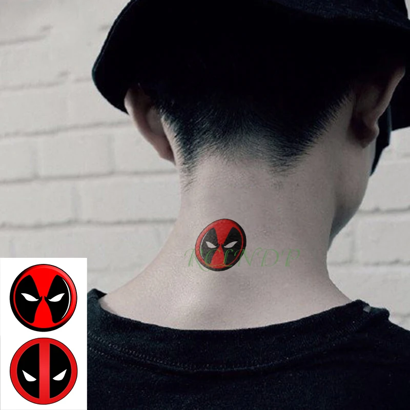 Waterproof-Temporary-Tattoo-Sticker-deadpool-cartoon-mask-tatto ...