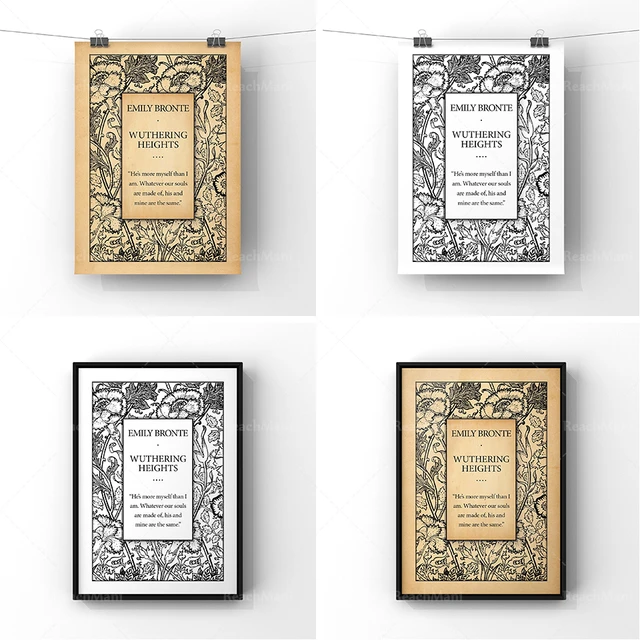 Wuthering Heights Book Cover Poster