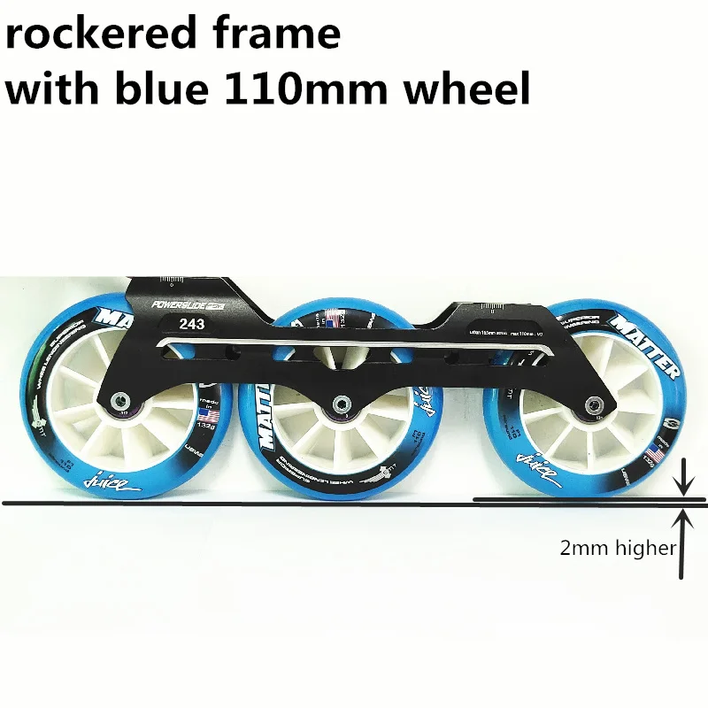 3 wheels inline speed 110mm skating base wheel combination roller frame ...