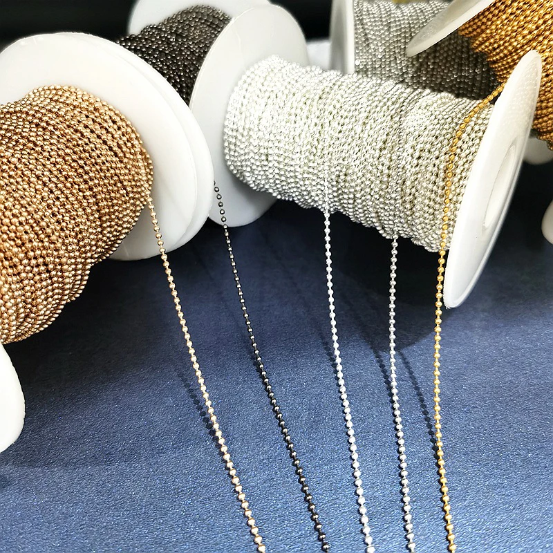 No-Fade-2meters-1-1-2-1-5mm-Beaded-Ball-Chain-Copper-Chains-for-DIY ...