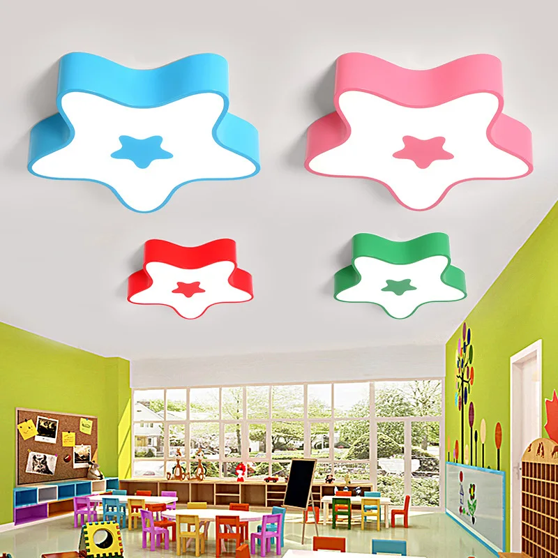 Color Stars Ceiling Lamp Kindergarten Classroom LED Ceiling Lamp ...