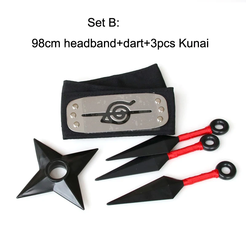 Anime Naruto Accessories Set Uchiha Itachi Akatsuki Cosplay Kunai Dart ...