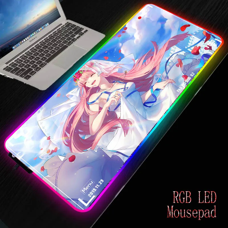 Large Gaming Glow Mousepad anime DARLING in the FRANXX RGB Mouse Pad ...