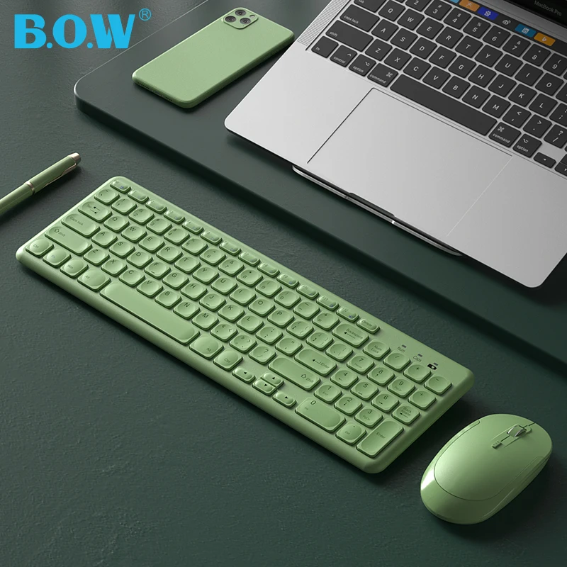 B.o.w Wireless Keyboard 2.4ghz Connected, 96 Keys Whisper-quiet Silent ...