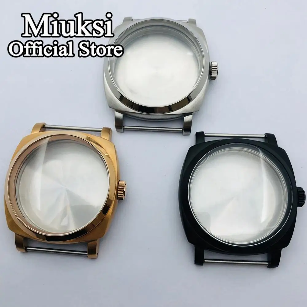 Miuksi-47mm-silver-copper-black-stainless-steel-watch-case-fit-ETA-6497 ...