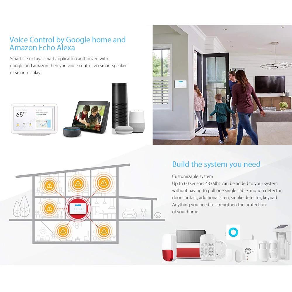 Wifi Smart Alarm Systems Security Home GSM Alarm System Alarmas De ...
