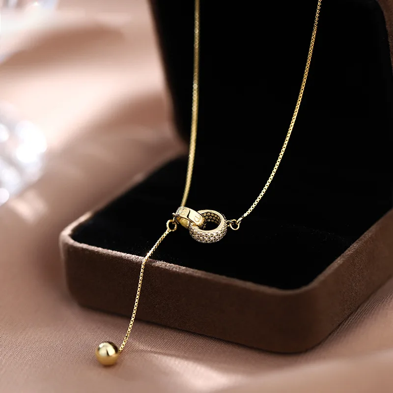 Double Ring Necklace | Dagiba Jewelry