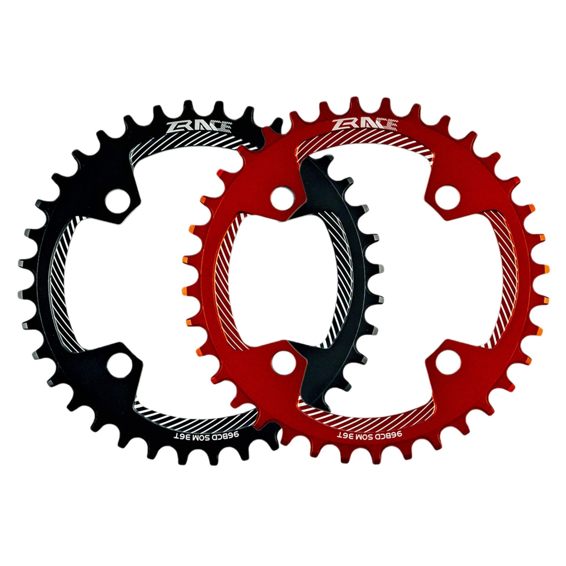 Zrace Bcd96-m Chainrings Mtb Round Chainring Chainwheel Asymmetrical ...