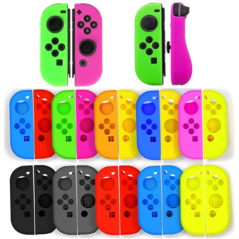 New For Joy Con Silicone Rubber Skin Case Cover For Nintendo Switch ...