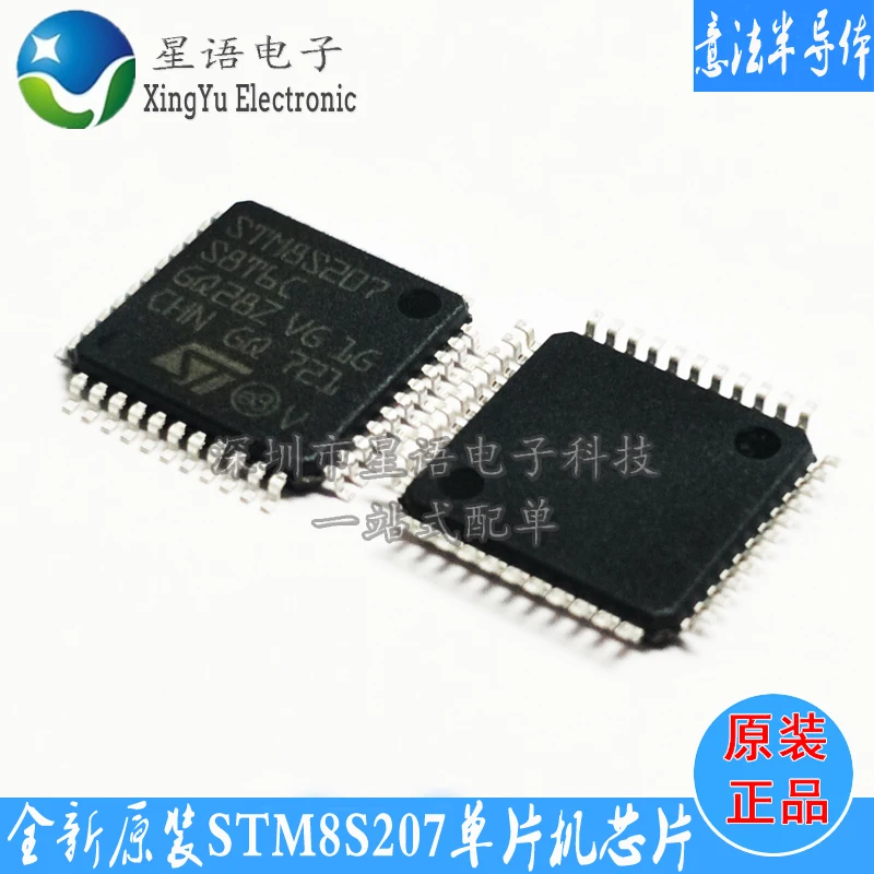 Memoria flash Original STM8S207S8T6C 64K parche STM8S LQFP 44 de microcontrolador de 8 bits ...