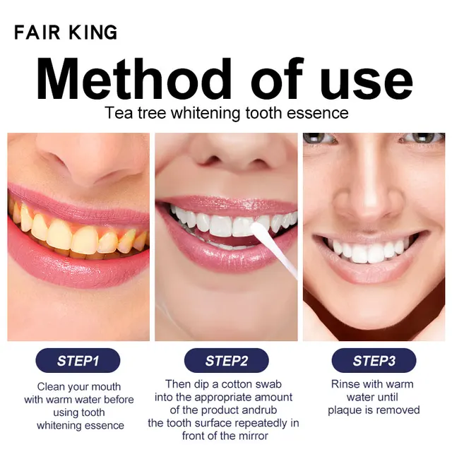 Tea Tree Teeth Whitening Essence Powder Oral Hygiene Cleaning Serum ...