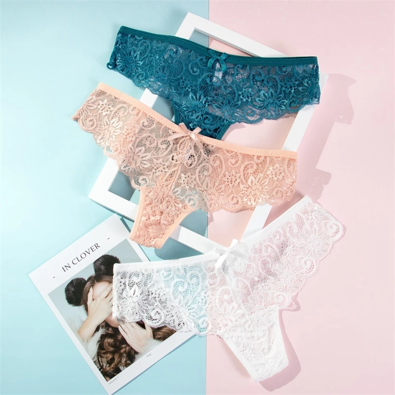 Sexy Ladies Cotton Mesh Transparent Panties Thongs G String Lingerie ...