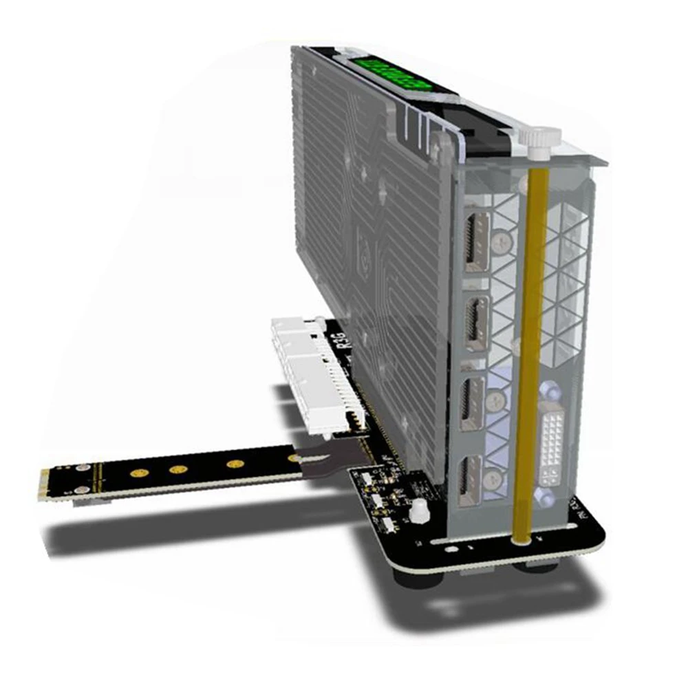 Borda M.2 Nvme Ao Conector Pcie X16 Adt-link Pcie X16 Para M.2 Nvme ...