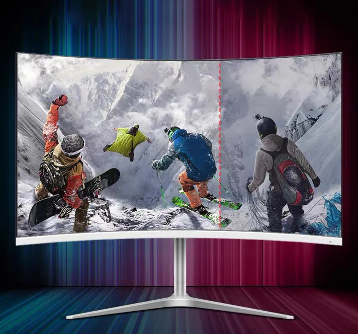 Monitor lcd curvo tela hd de 24 polegadas, para computador|Monitores ...