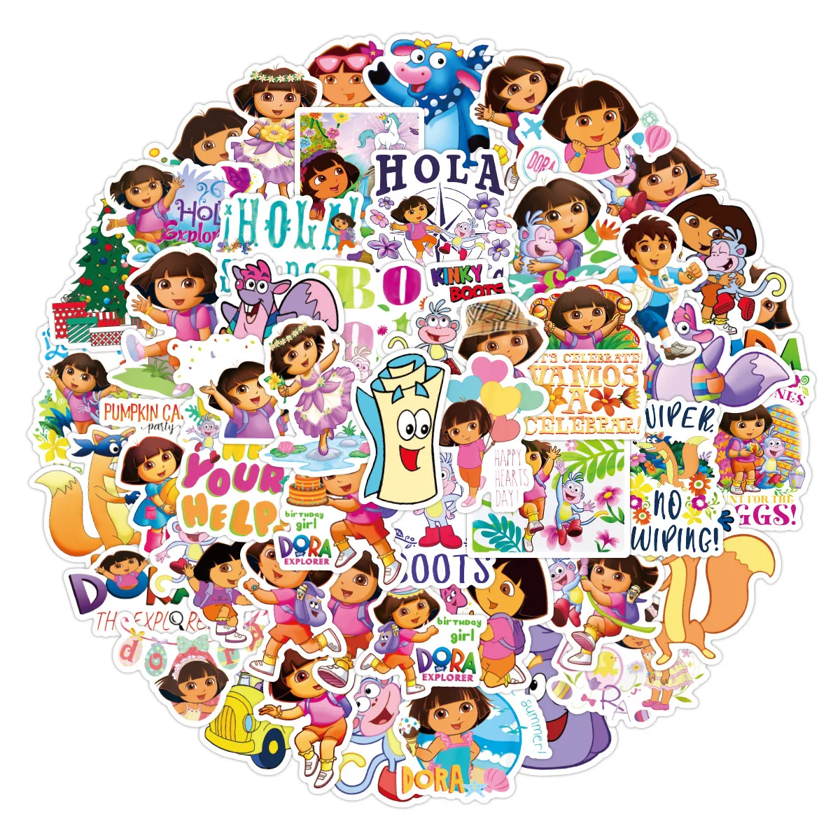 50pcs/set Cartoon Adventure Dora Doodle Sticker Laptop Phone Case ...