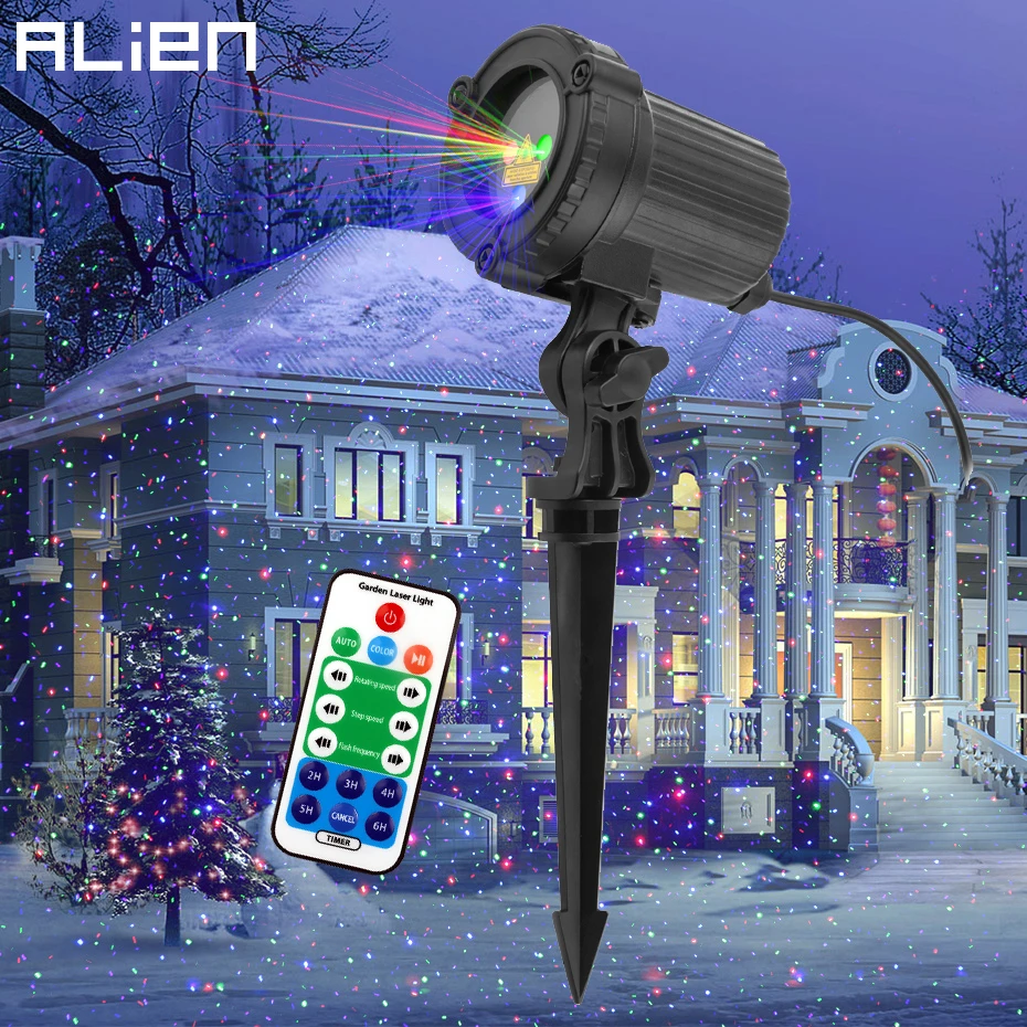 Alien Moving Static Red Green Blue Dots Star Christmas Laser Light ...