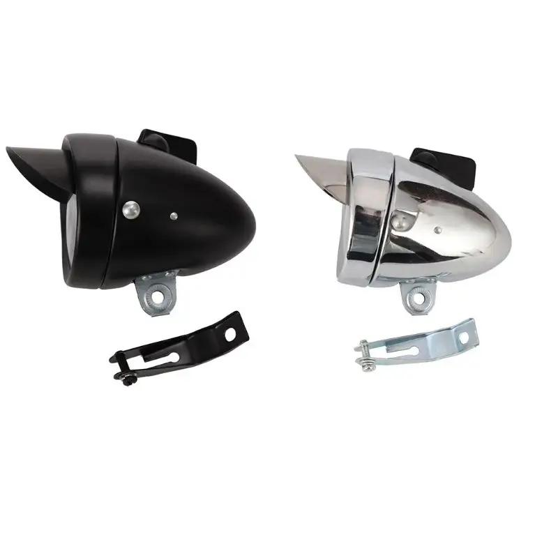 Retro-Bright-Classical-Bicycle-Headlight-Vintage-Bike-Metal-Case-Chrome ...