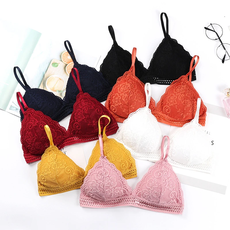Lace Bralette Push Up Bra Women Sexy Lingerie Wire Free Brassiere ...