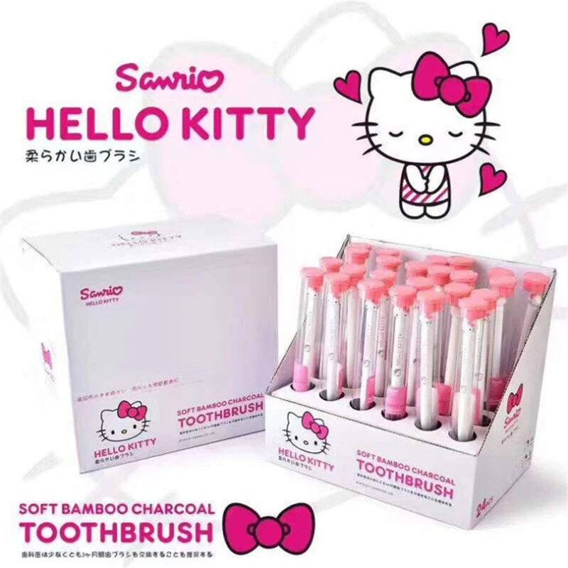 Kawaii Cartoon Kitty Toothbrush Soft Bristled Toothbrush Household ...