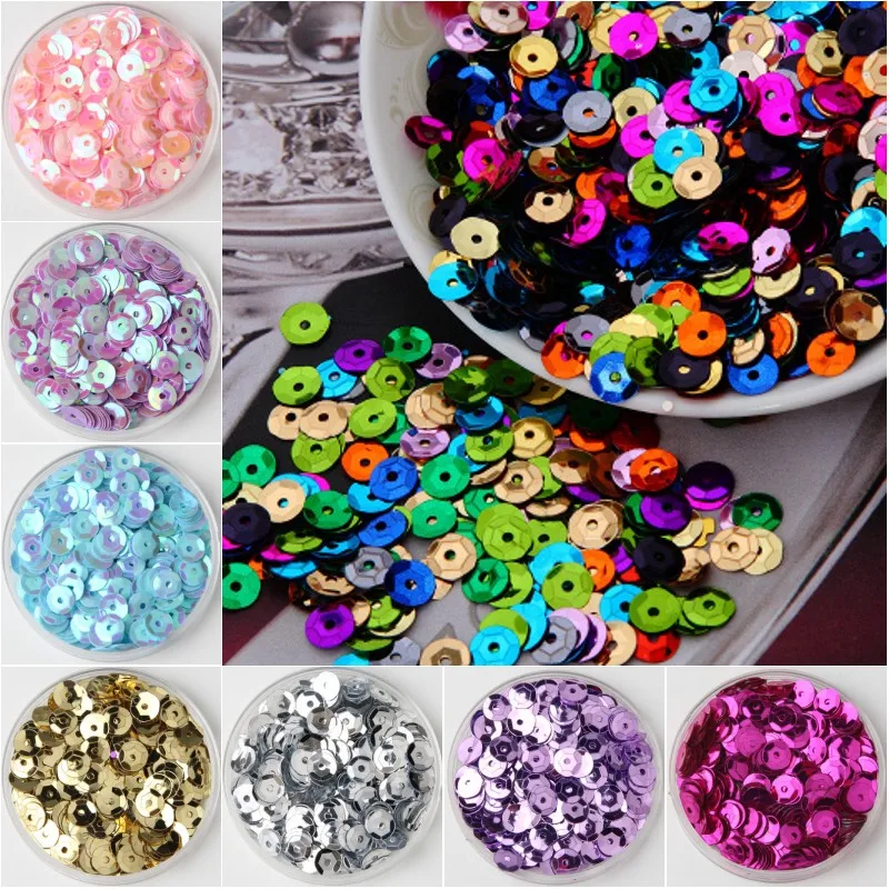Sequin Pvc Flat Round Loose Sequins | Sequins Crafts 6mm Round - Mix ...