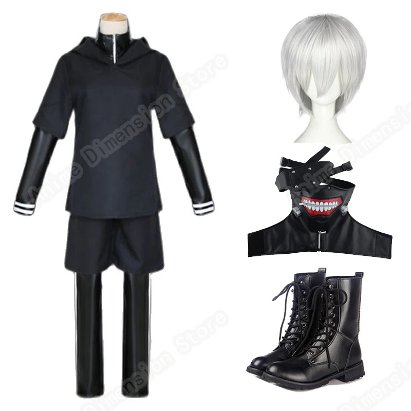 Tokyo-Ghoul-Kaneki-Ken-Cosplay-Costume-Adult-Men-Boys-Black-Jumpsuit ...