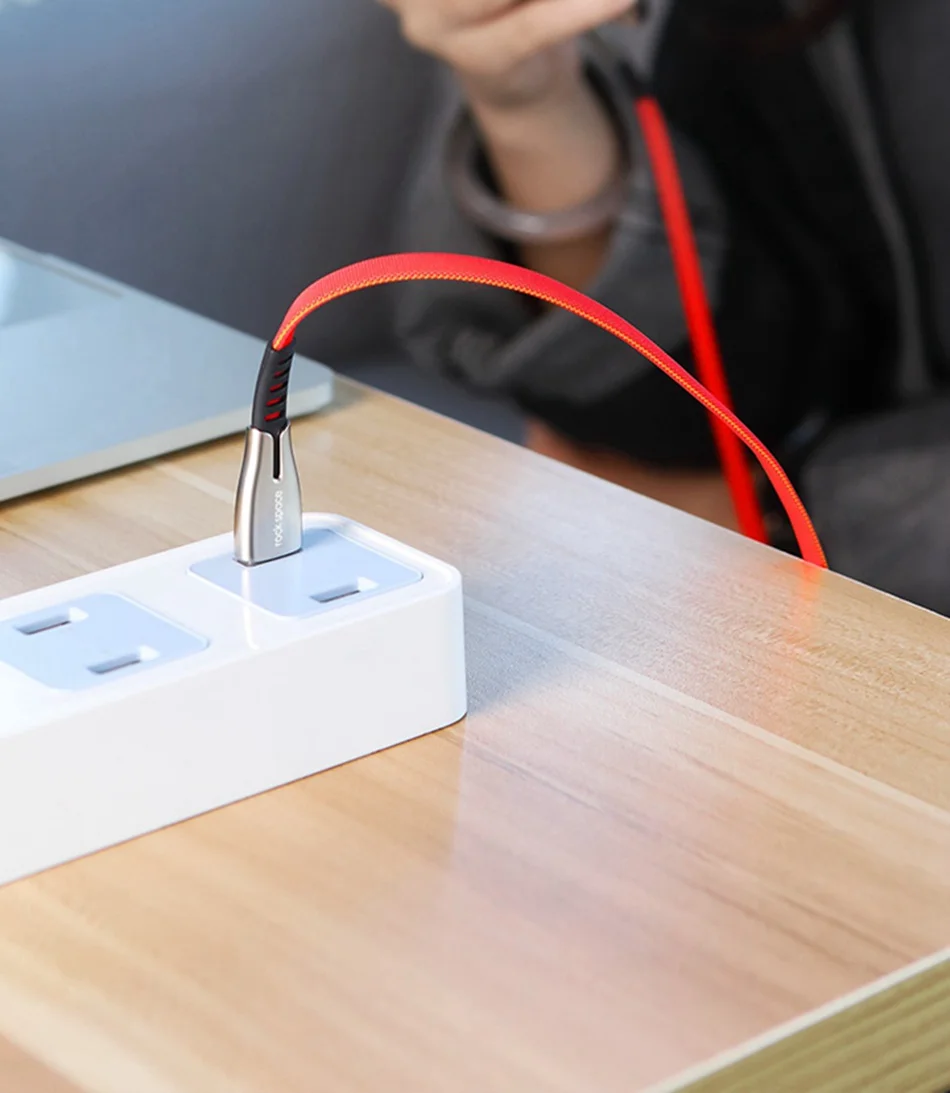 ROCK светодиодный светильник usb type C кабель для samsung Xiaomi Redmi ...