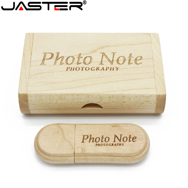 JASTER-1PCS-free-custom-logo-laser-engraving-wooden-Box-pendrive-4GB ...
