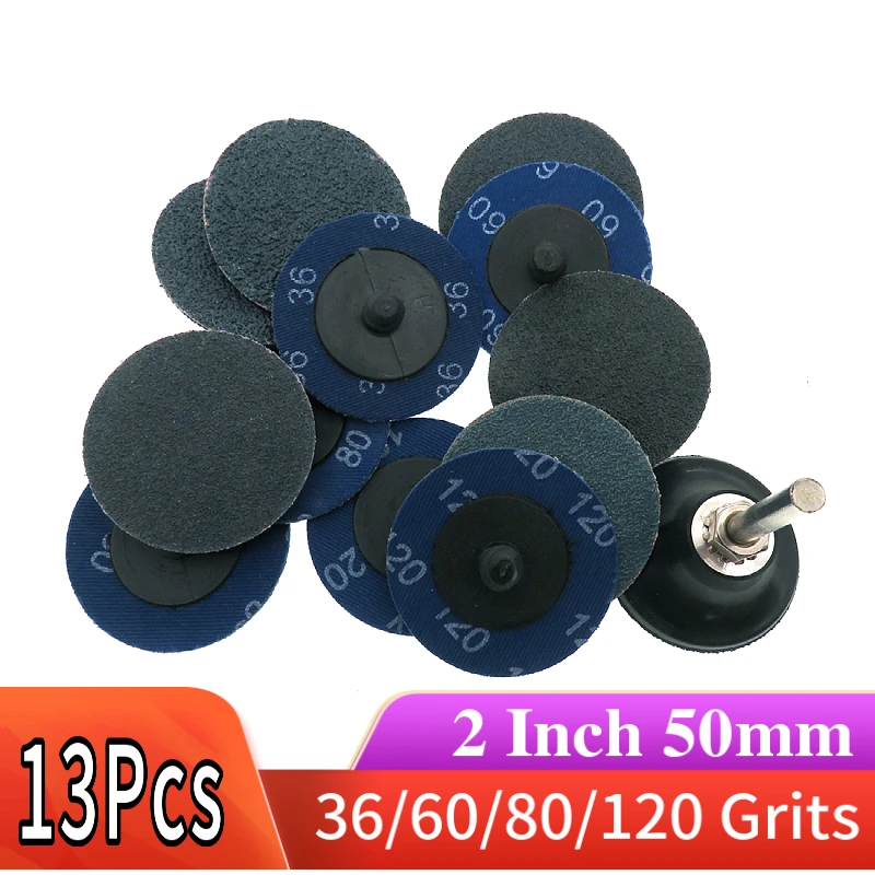 13Pcs Sanding Discs Set, 2 Inch Type Discs Pads Sanding Disc Abrasives ...